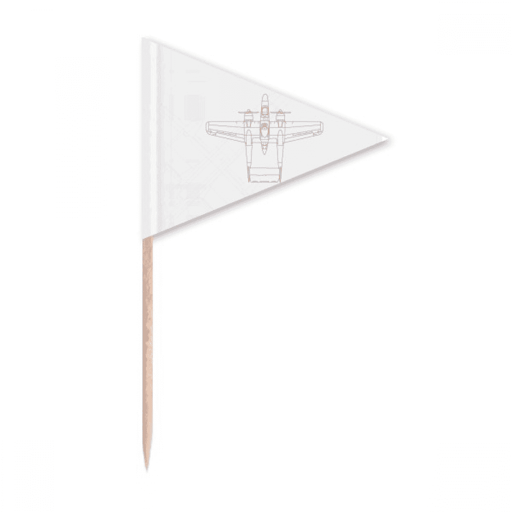 Aircraft Military Technology Toothpick Triangle Cupcake Toppers Flag ...