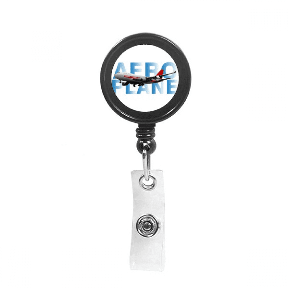 Aircraft Operating Transportation Retractable Keychain Badge Holder ID ...