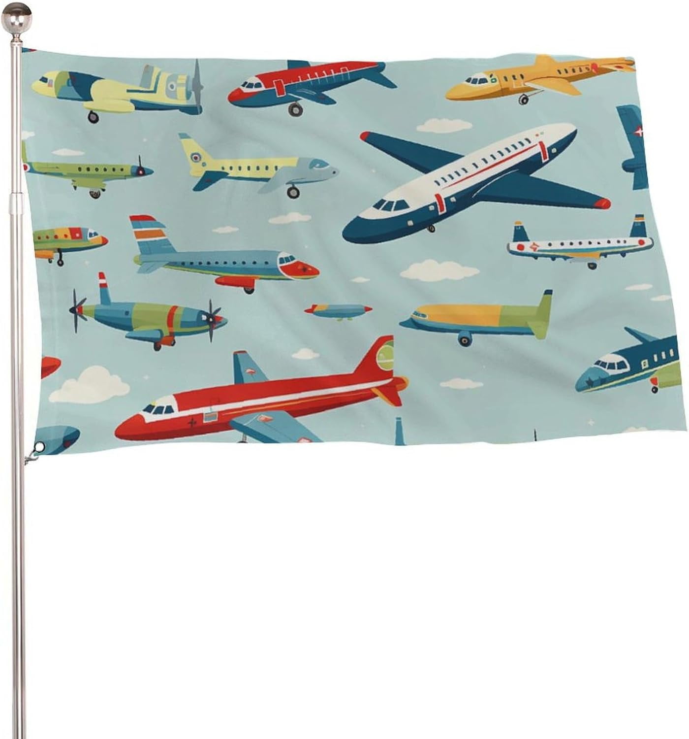 Aircraft Pattern Printed Flag with 2 Brass Grommets Banner Funny for ...