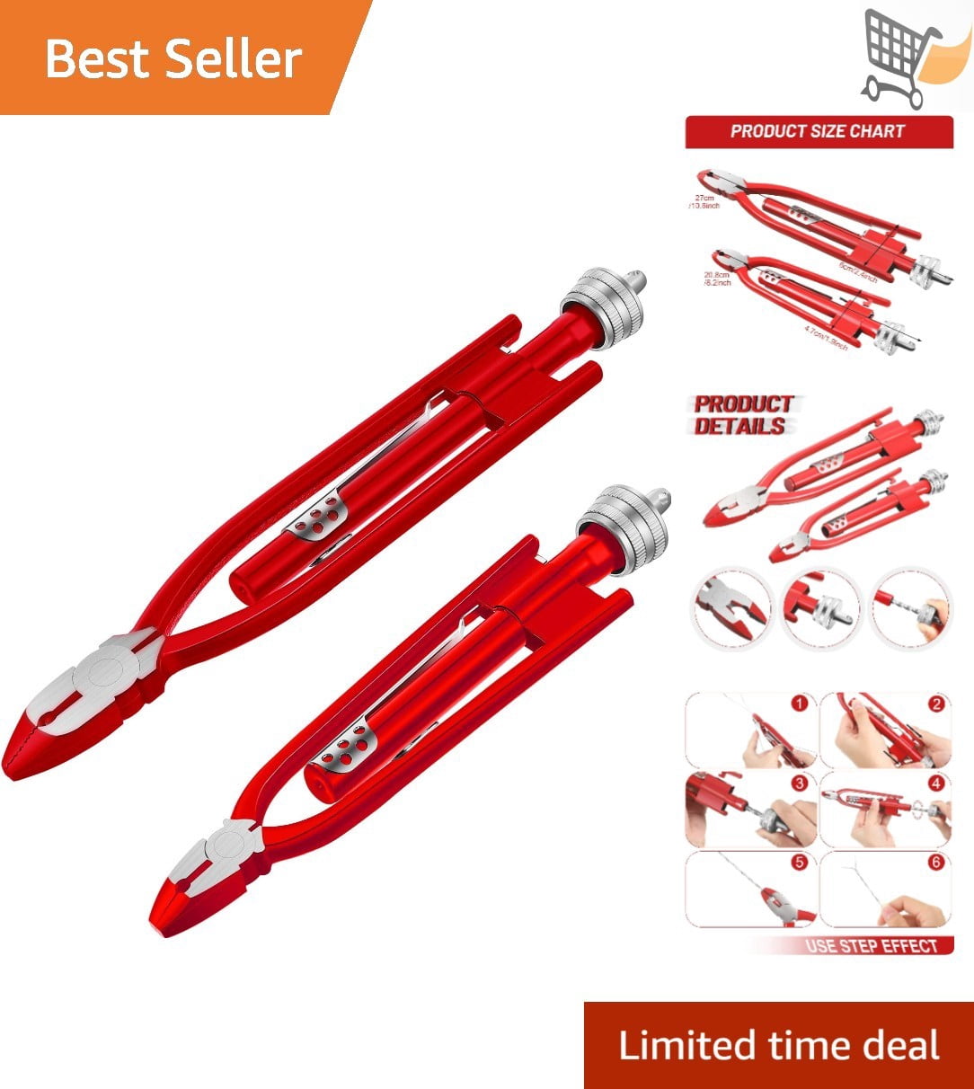 Aircraft Safety Wire Twisting Pliers Set 6 and 9 Inch High Carbon Steel ...