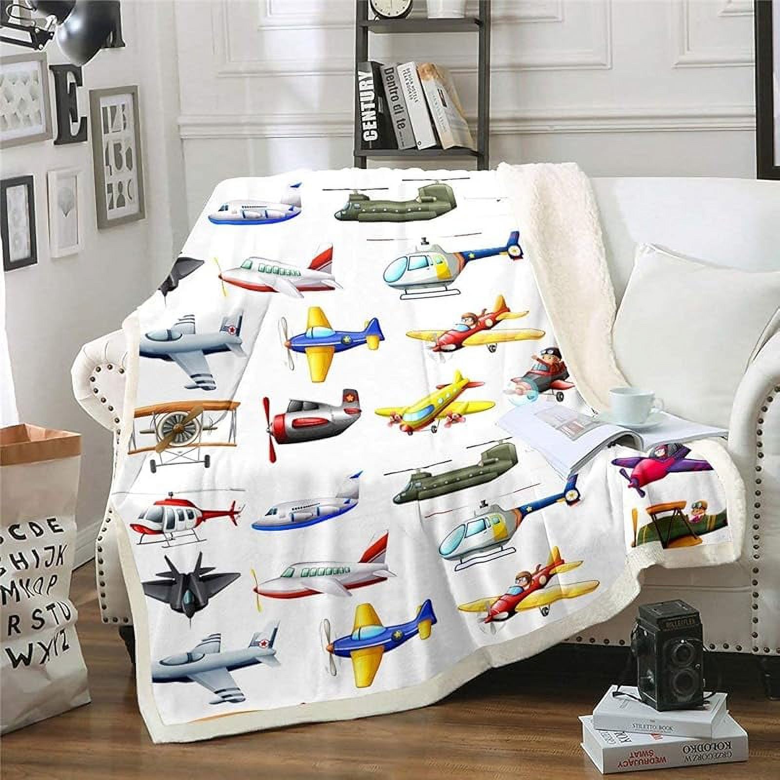 Aircraft Sherpa Blanket, 3D Print Various Airplane Blanket Throw for ...
