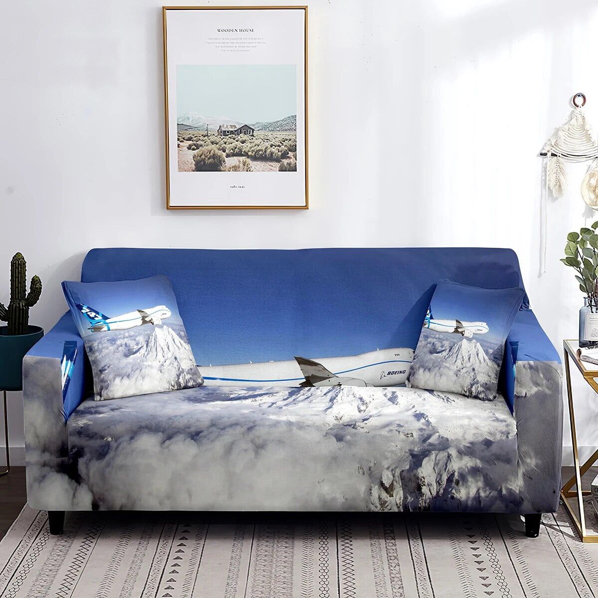 Aircraft Sofa Cover Sea Island Sunset Landscape Pattern Washable ...