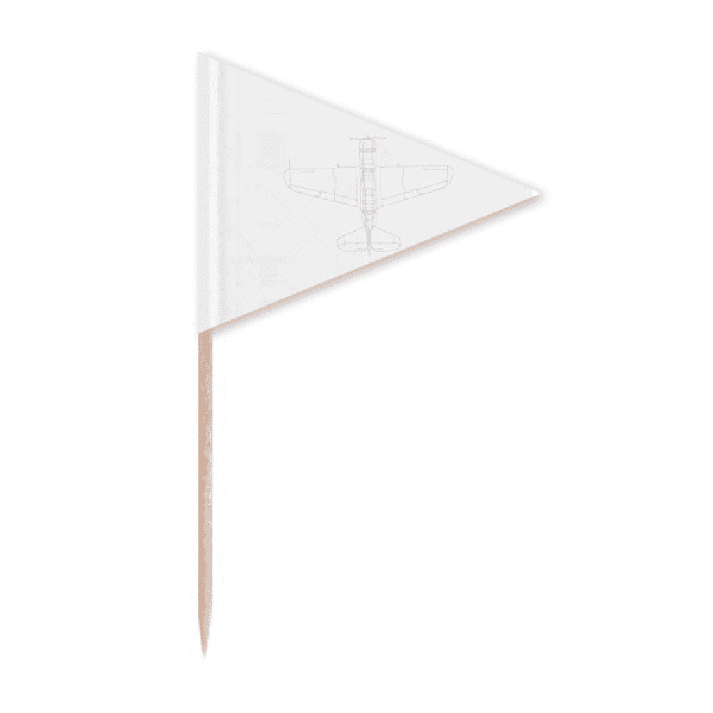 Aircraft Structure Equipment Toothpick Triangle Cupcake Toppers Flag ...