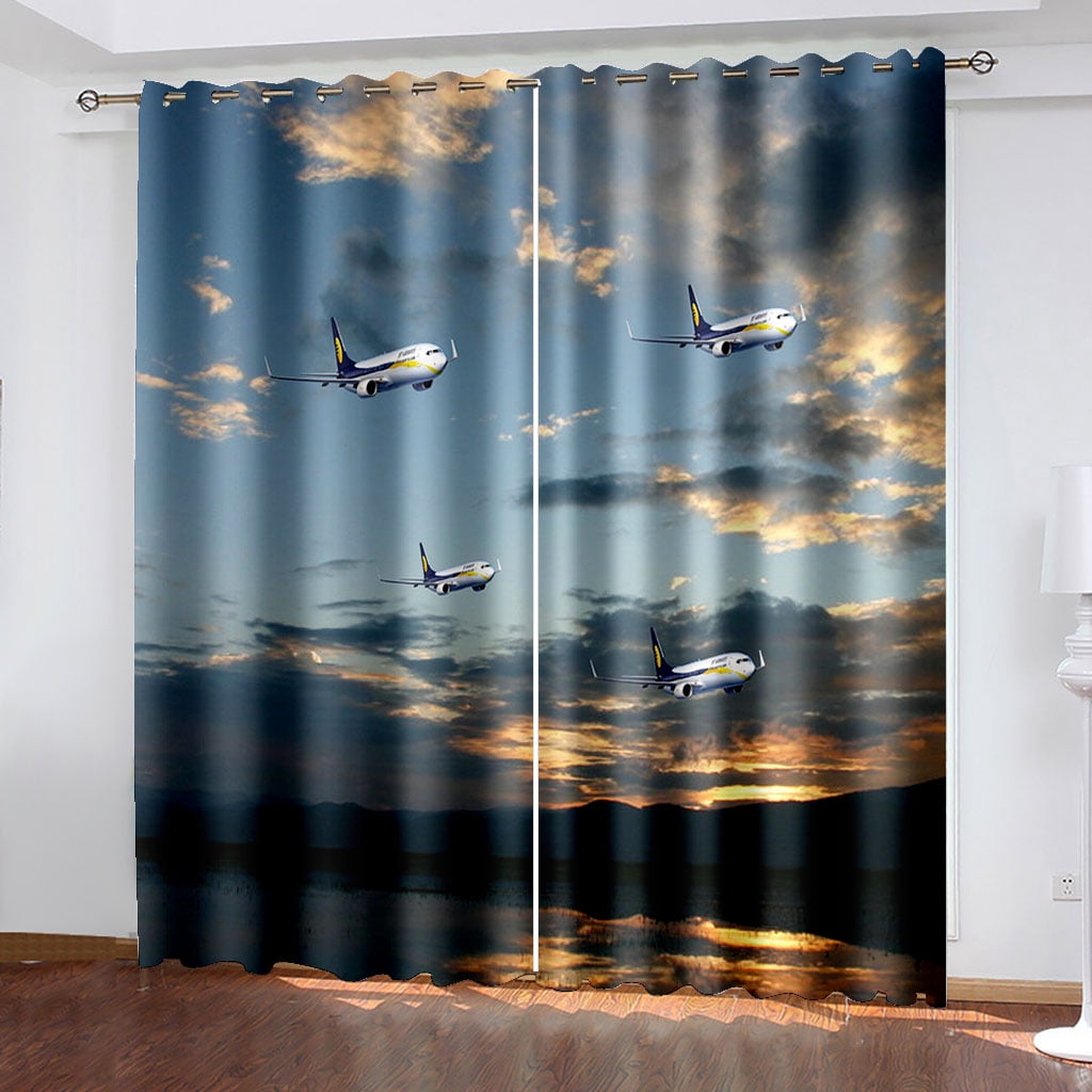Aircraft Tank Series Living Room Bedroom ration Sunshade Curtain 2 ...