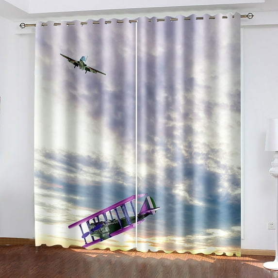 Aircraft Tank Series Living Room Bedroom ration Sunshade Curtain 2 ...