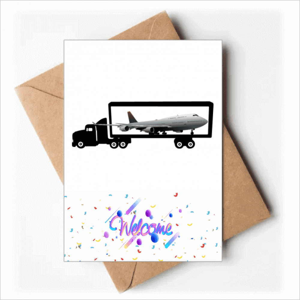Aircraft Truck Loading Transportation Welcome Back Greeting Cards ...