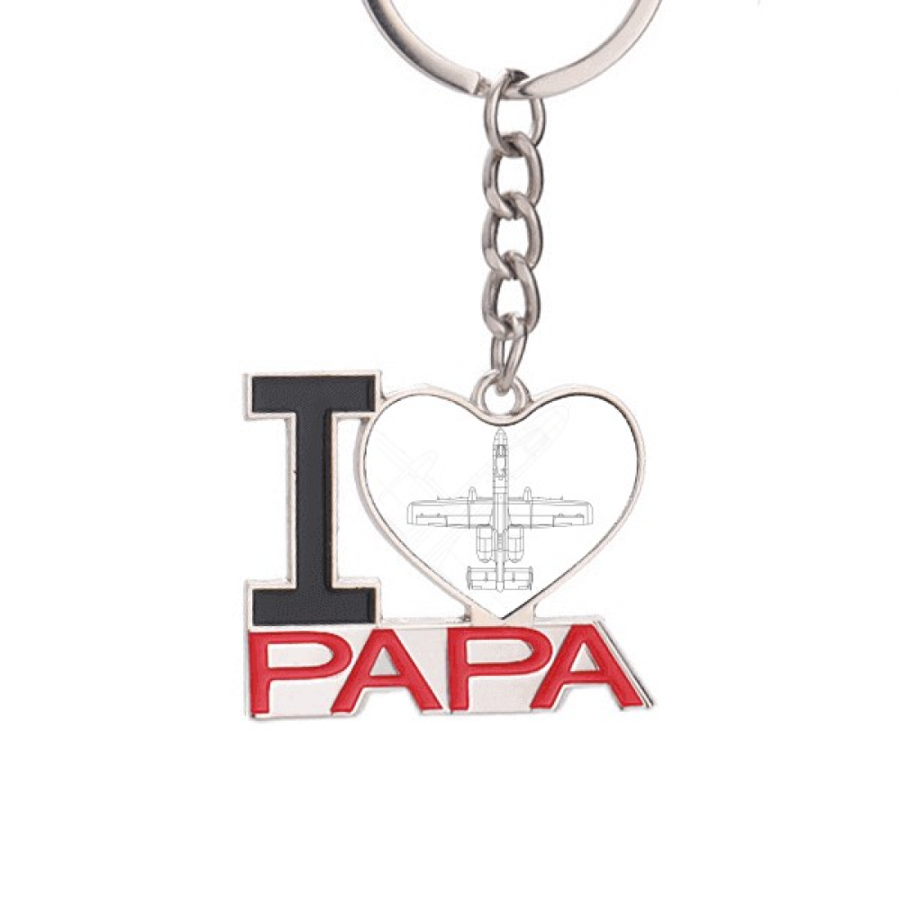 Aircraft Weapons Military Keychain Metal Keyring Holder Love PAPA ...