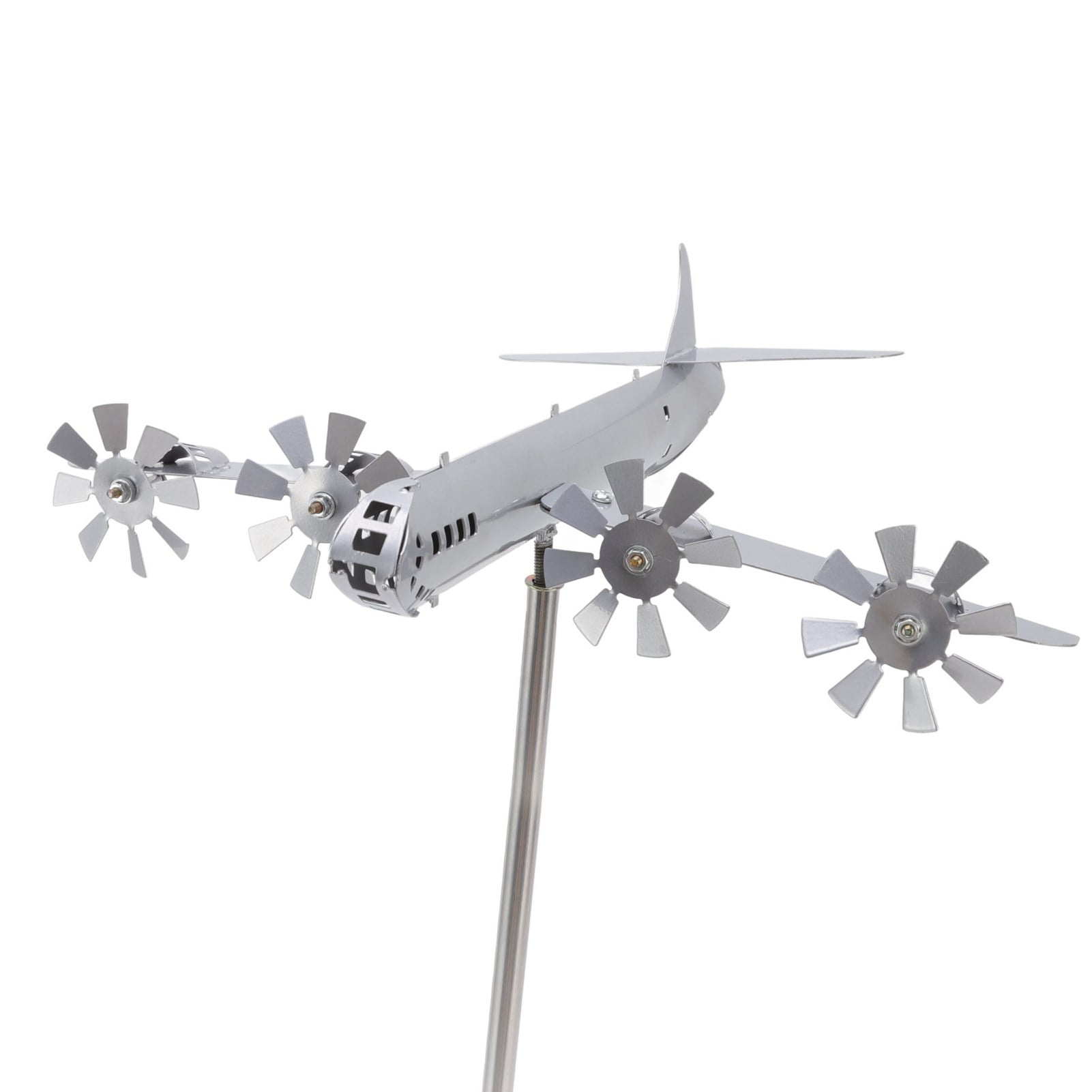Aircraft Wind Sculpture Wind Powered Rotate Stainless Steel Airplane ...