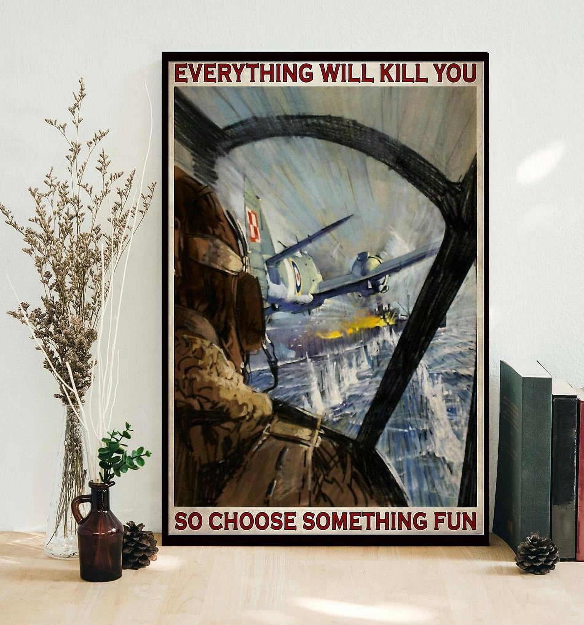 Aircraft everything will kill you so choose something fun poster 16 x ...