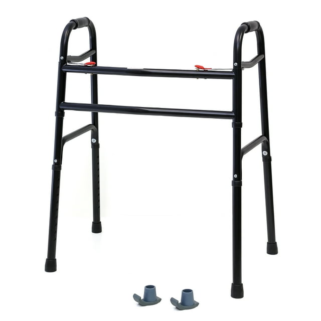 AireMed Bariatric Folding Walker – Extra Wide, Heavy Duty, Skis Glides ...
