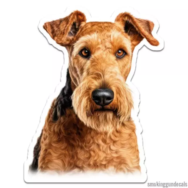 Airedale Terrier Sticker Indoor Outdoor Phone Decal Water Bottle ...