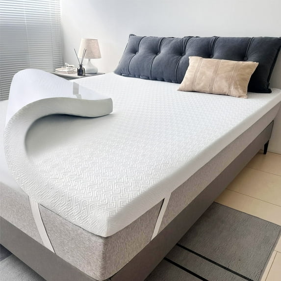 Airensky 2 Inch Memory Foam Mattress Topper Full 54x75 Gel Infused ...