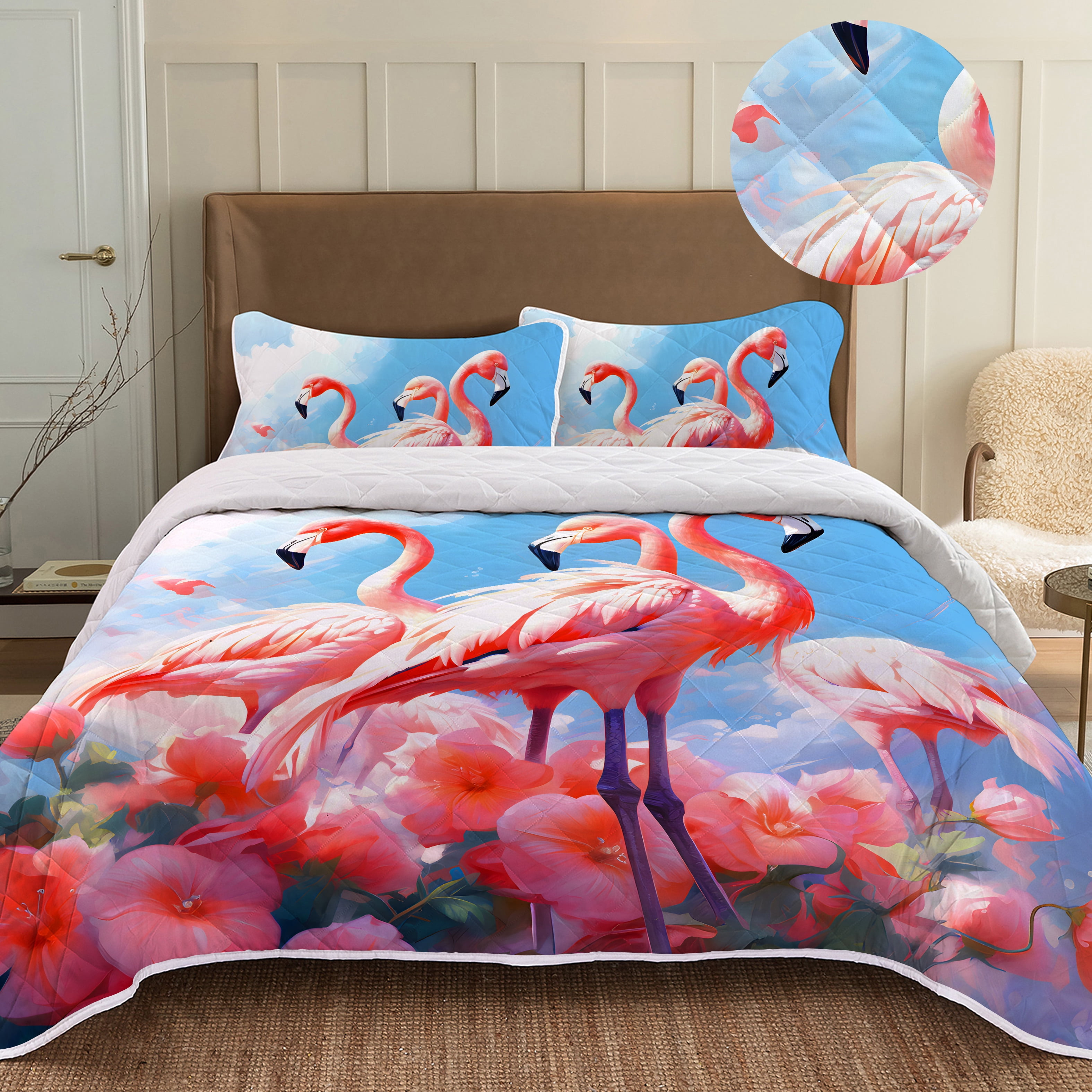 Airensky Flamingo Duvet Cover Queen Size - Ultra Soft and Breathable ...