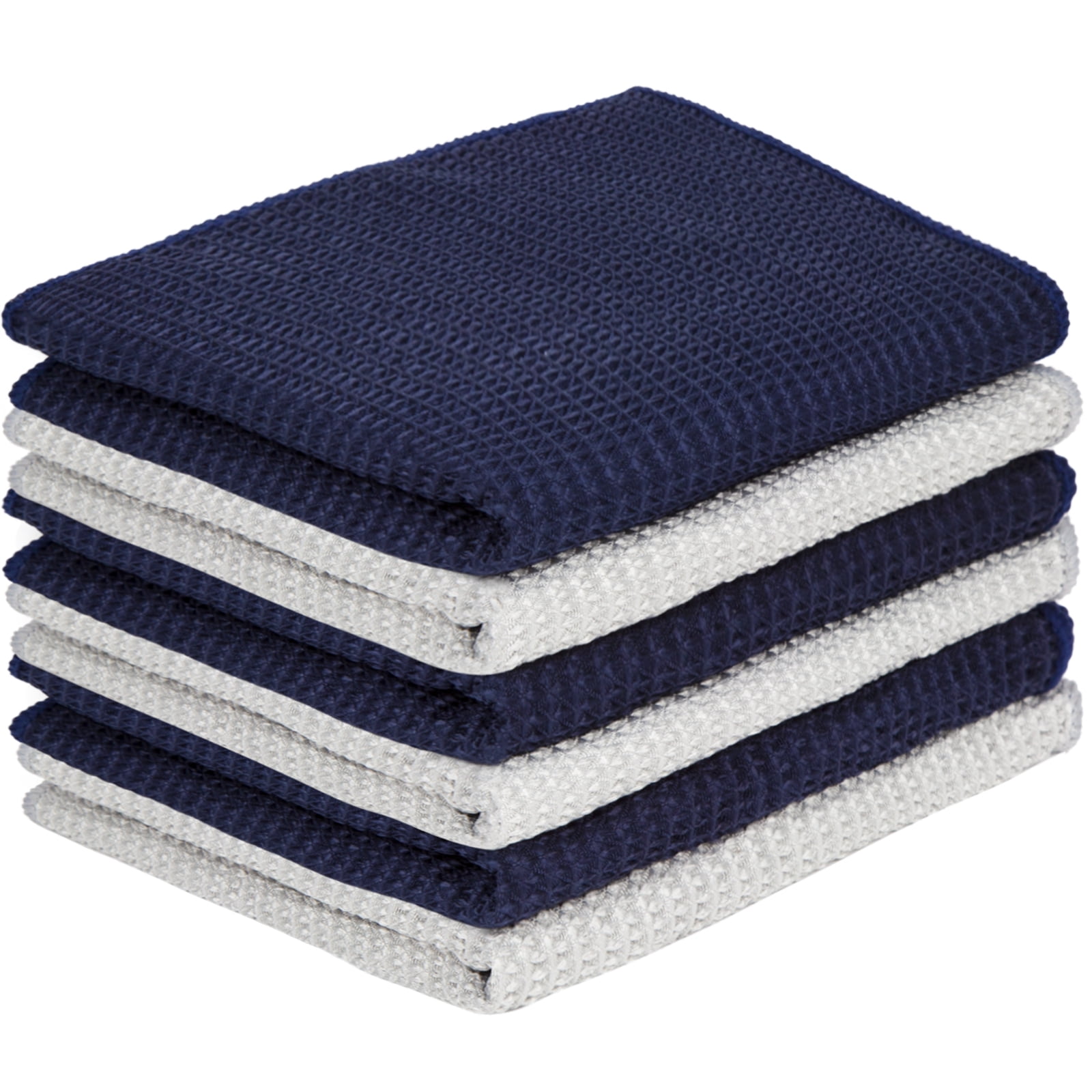 Airensky Kitchen Dish Towels, 6-Pack Waffle Weave Soft Kitchen Dish ...