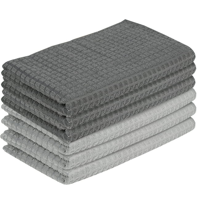 Airensky Kitchen Towel & Dish Cloth Set (6-Pack), Soft, Durable, 15x25 ...