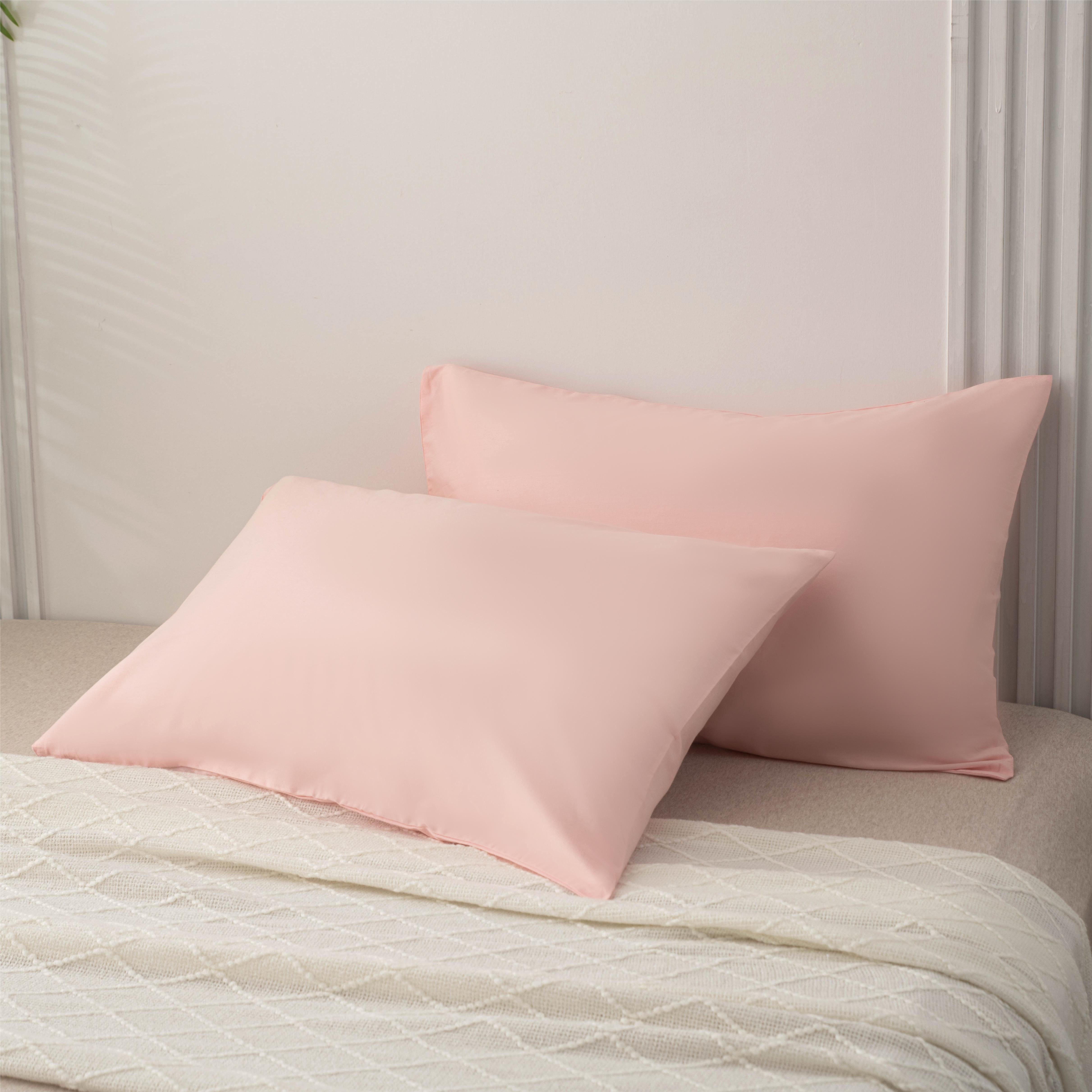 Airensky Pillow Cases Queen- 100% Cotton Pink Slip Pillow Cases for ...