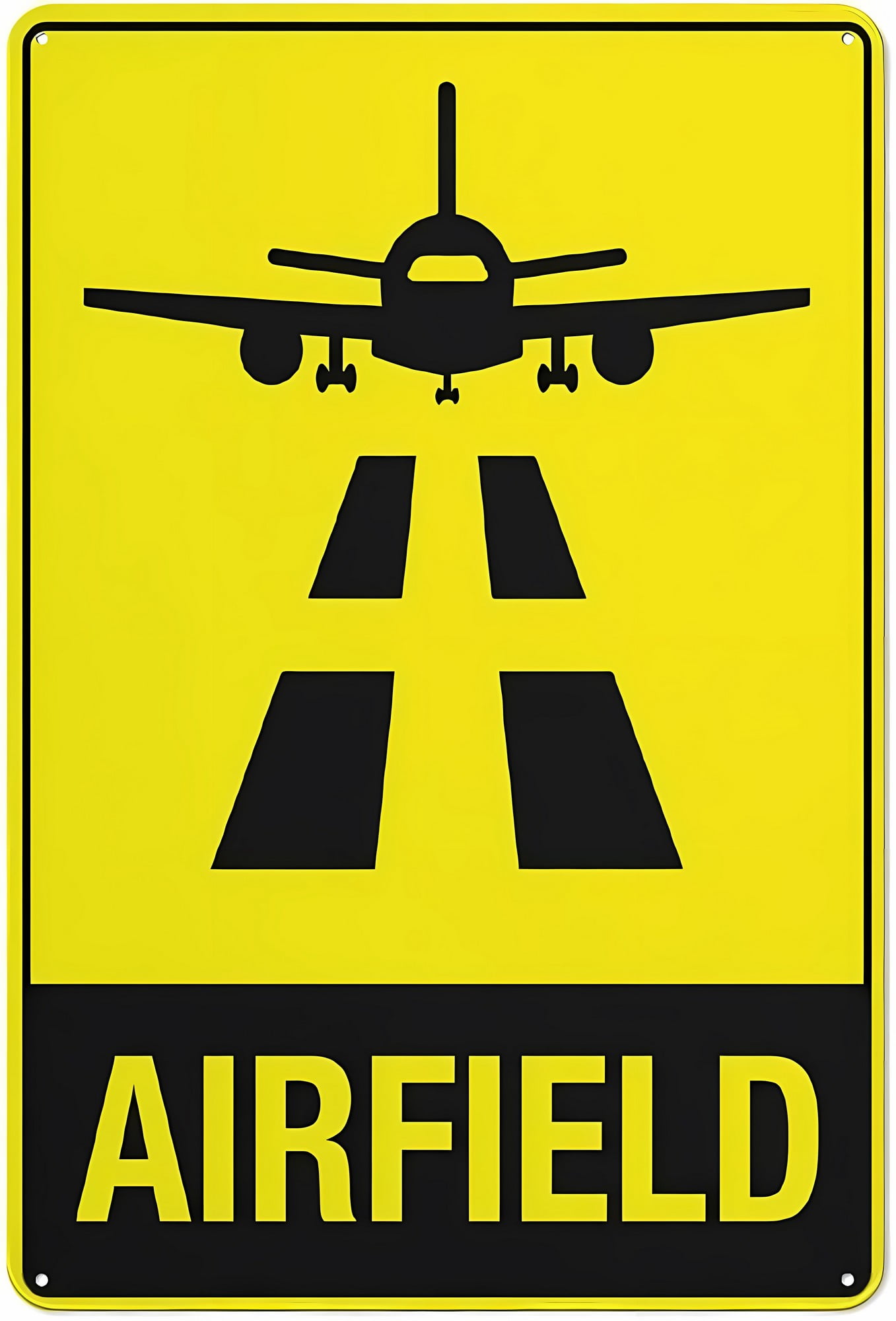 Airfield Sign 8"x12" Metal Aluminum, Weather Resistant Weatherproof ...