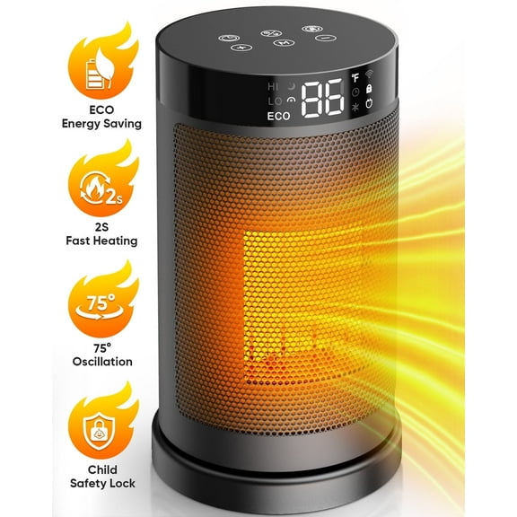 andily Portable Ceramic Space Heater for Home and Office Indoor Use ...