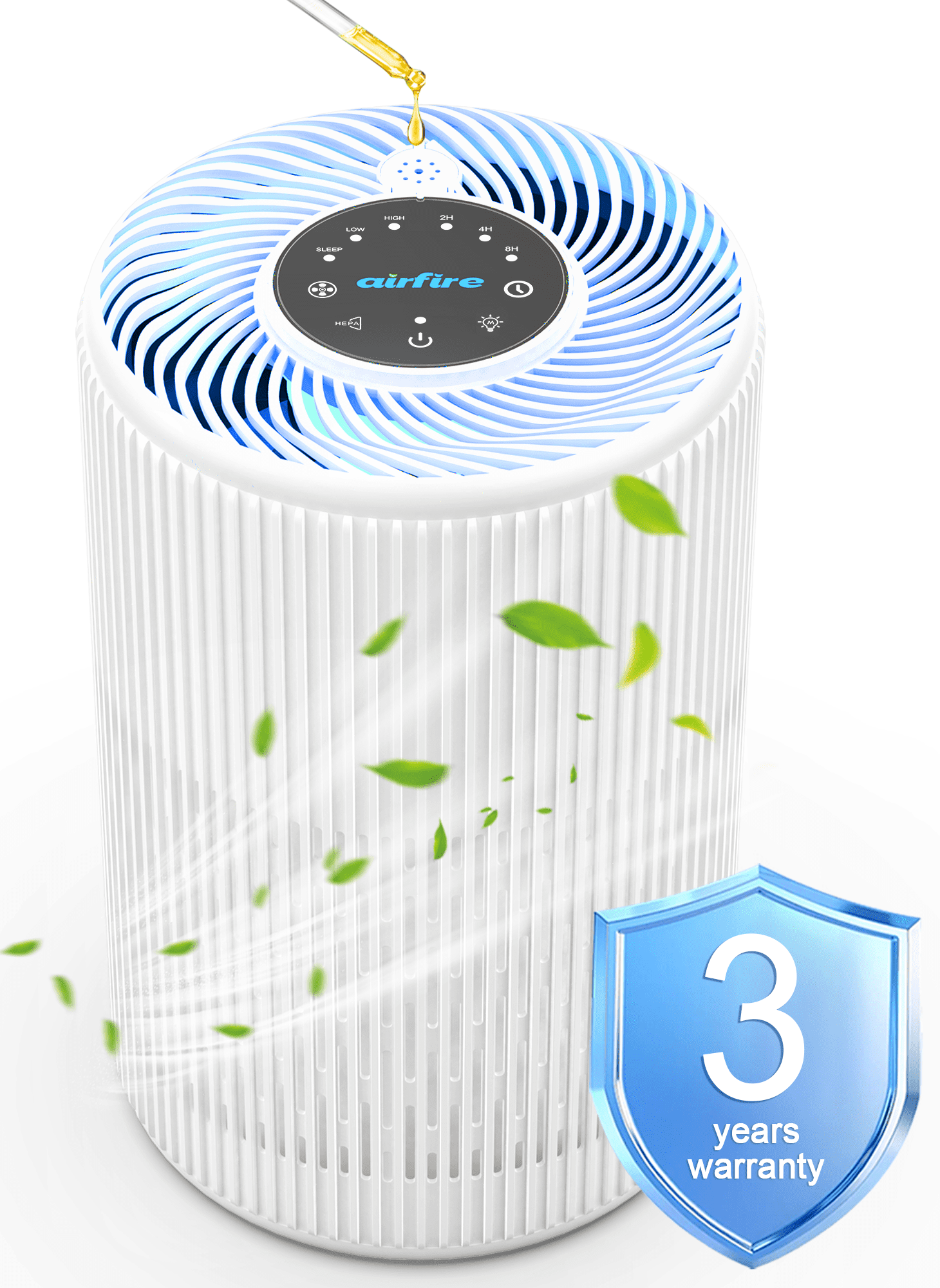 GCZ WiFi Air Purifier, H13 HEPA, 1900 Sq.ft, Removes 99.97% Allergens ...