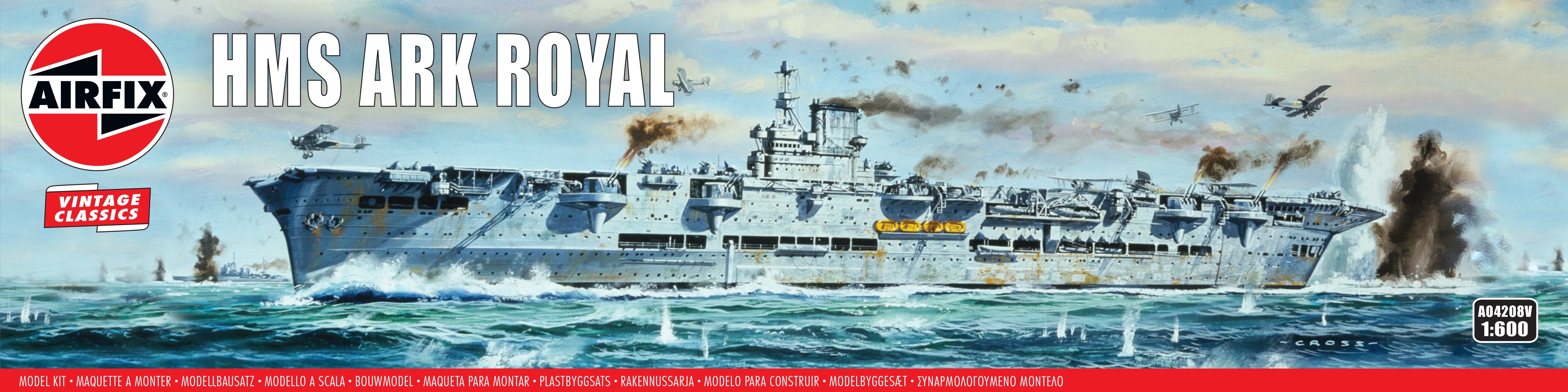 Airfix 04208V British Aircraft Carrier Ark Royal 1/600 Scale Plastic ...