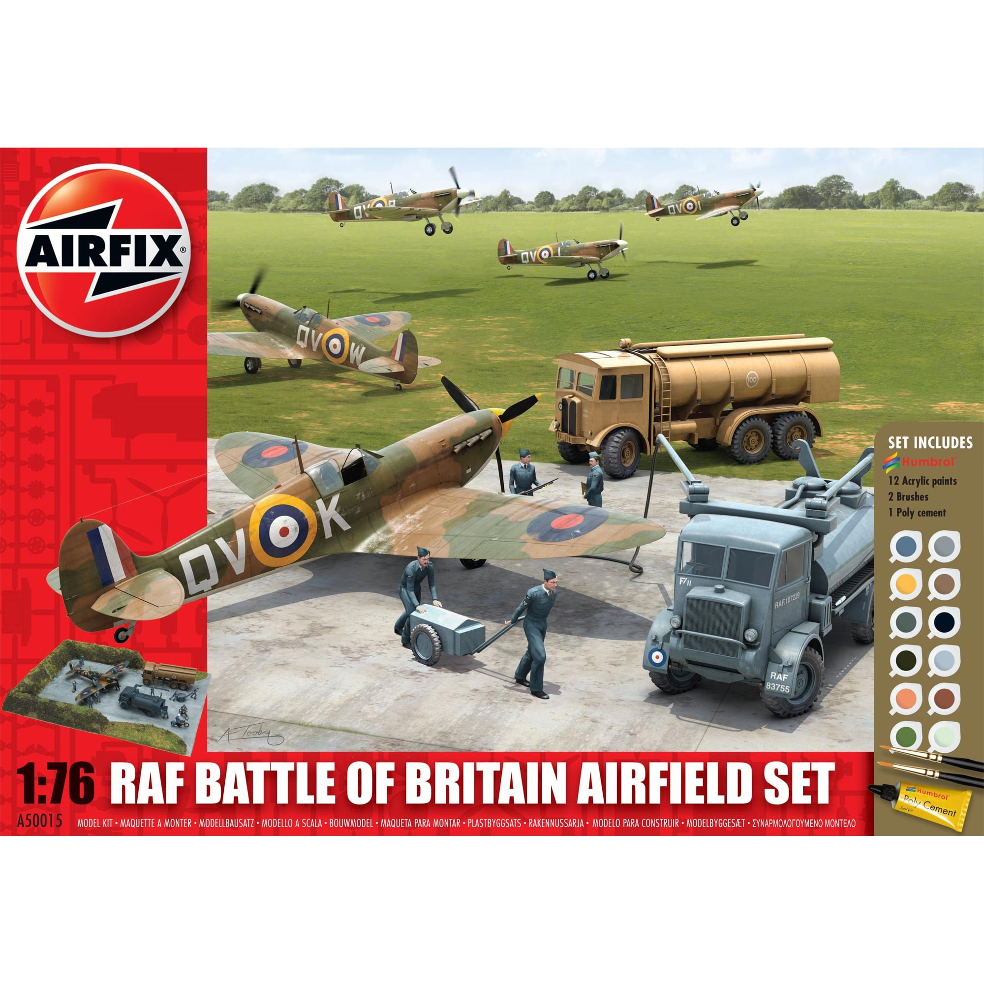 Airfix 1:76 RAF Battle of Britain Airfield Gift Set - Walmart.com