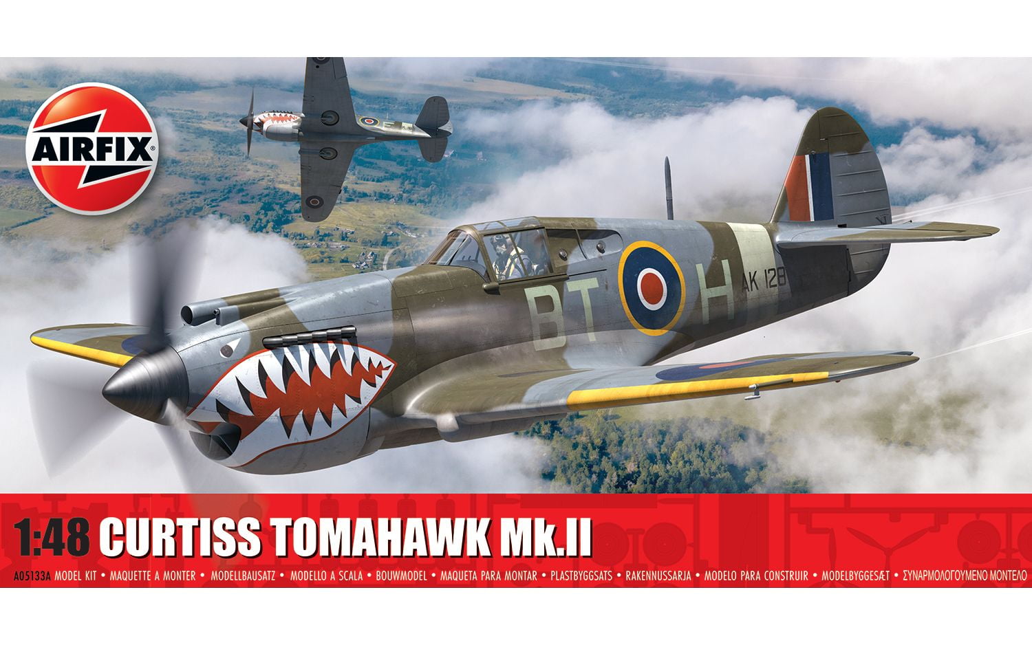 Airfix A05133A Curtiss Tomahawk Mk II 1/48 Scale Plastic Model Kit ...