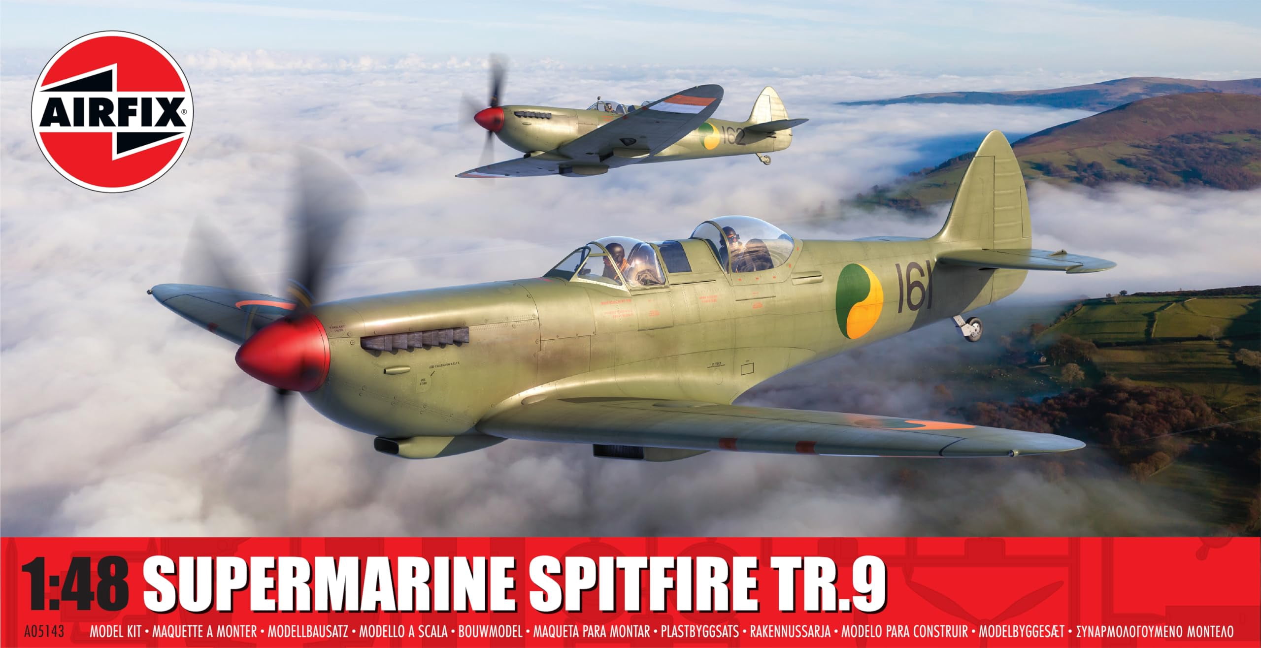 Airfix A05143 Supermarine Spitfire Tr.9 Model Building Kit - Plastic ...