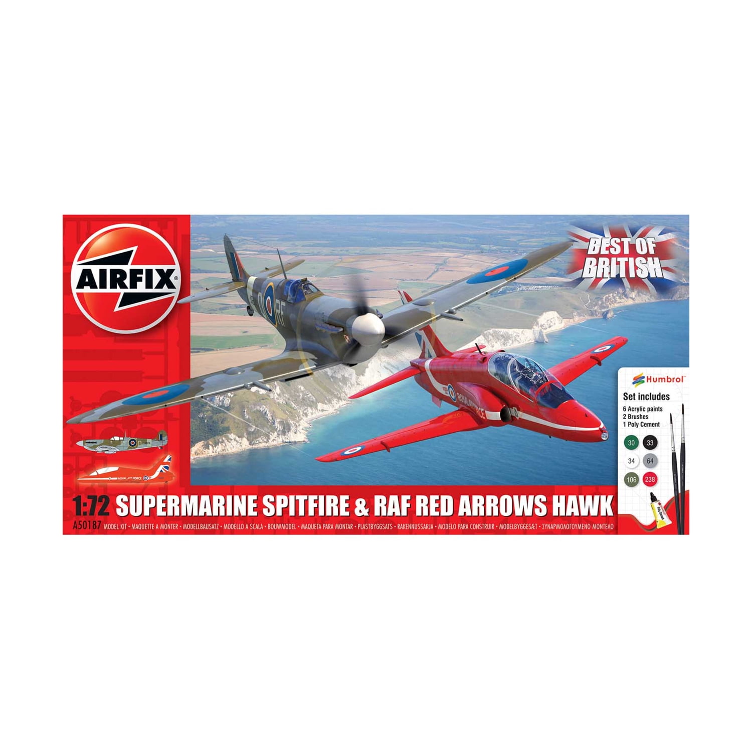 Airfix Best of British - Supermarine Spitfire and Red Arrows Hawk New ...