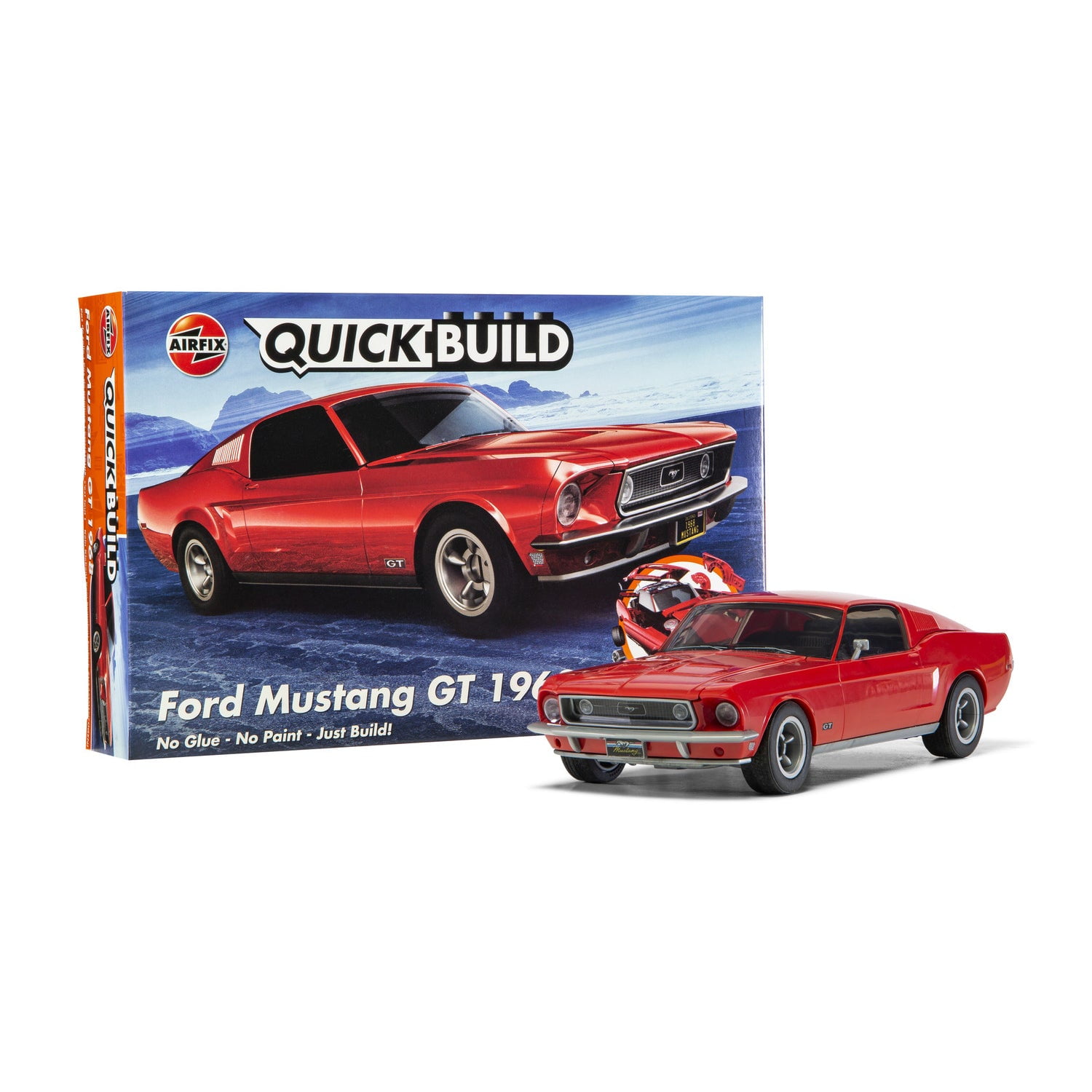 Airfix QuickBuild 1968 Ford Mustang GT Fastback Model Kit for Ages 5 ...