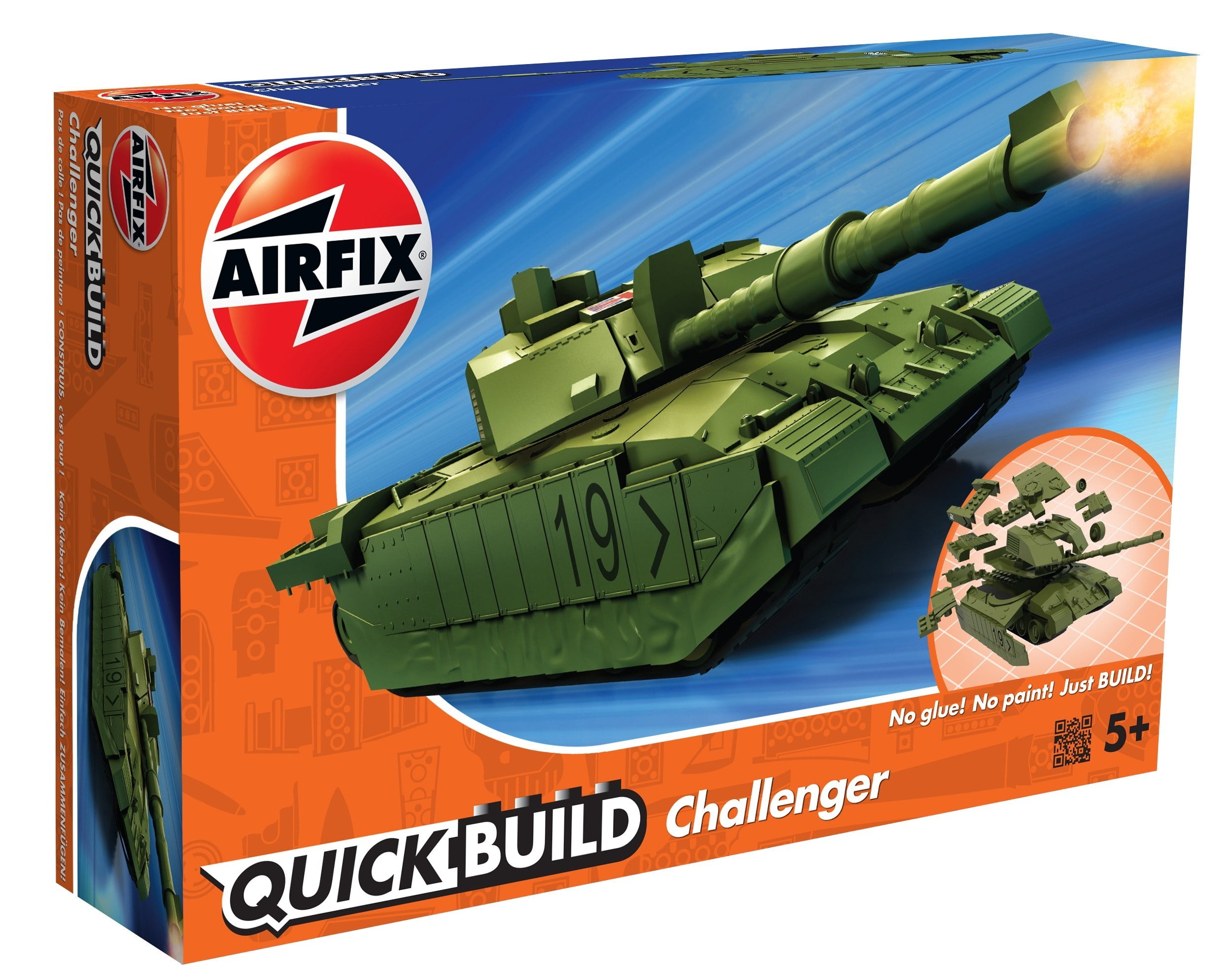 Airfix Quickbuild Challenger Tank Brick Building Model Kit - Walmart.com