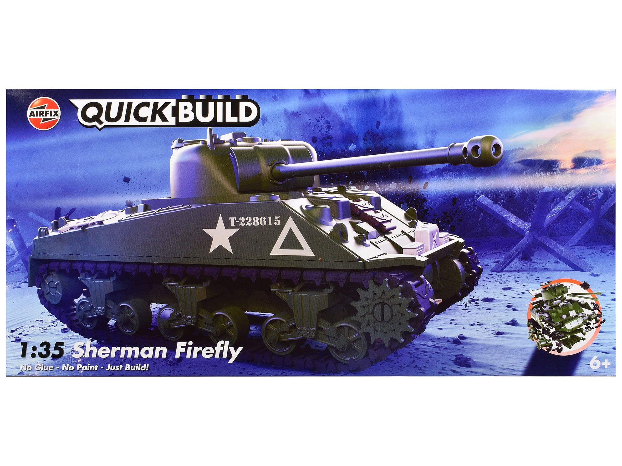 Skill 1 Model Kit Sherman Firefly Tank "British Army" Snap Together ...
