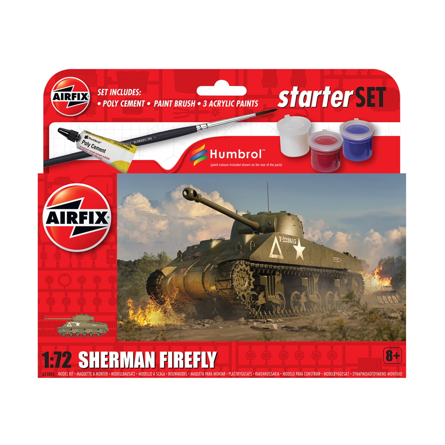 Airfix Sherman Firefly - Small Starter Set New - Walmart.com