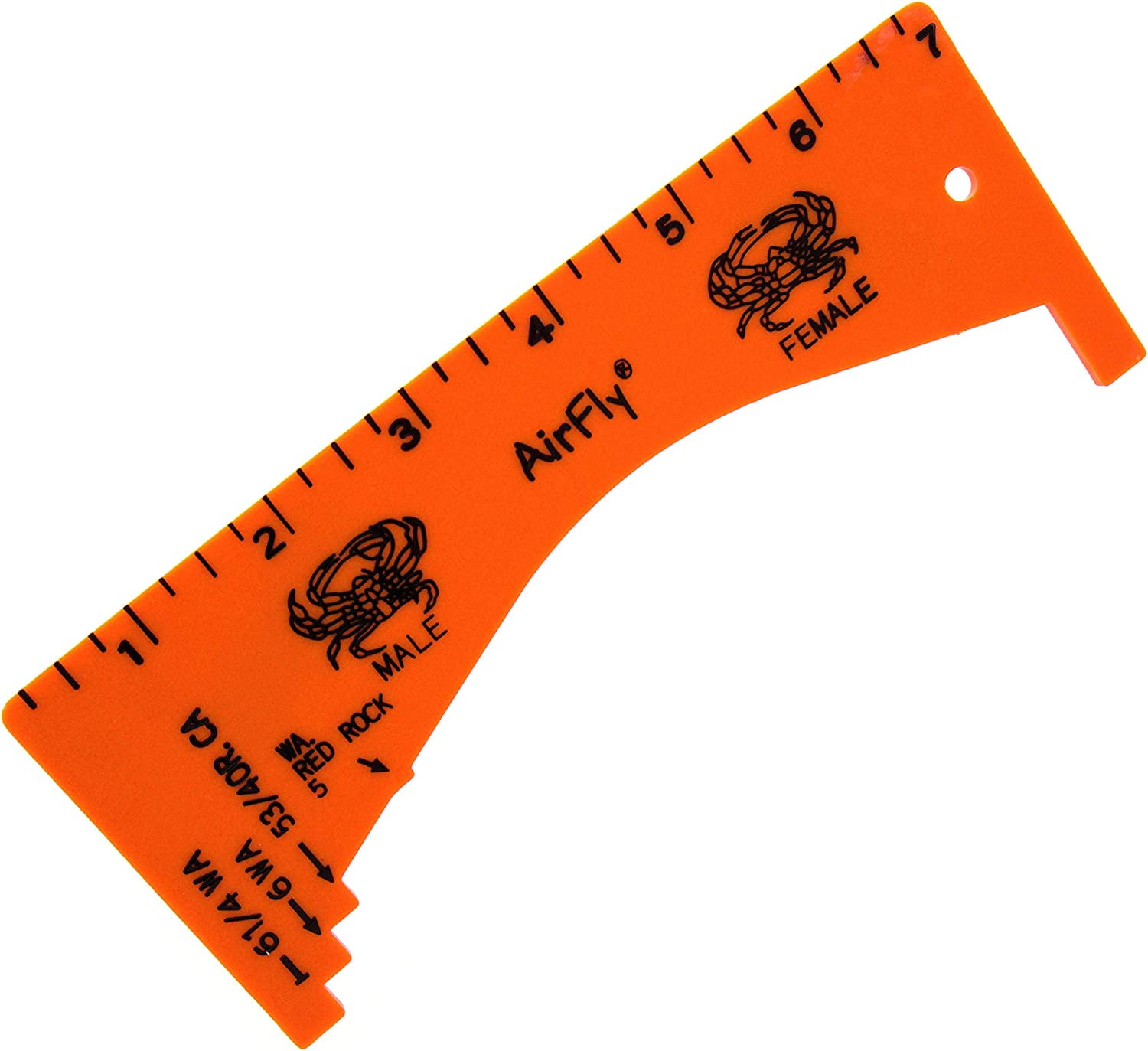 Airfly Crab Gauge - Measure for Dungeness, Rock Crabs, Concave Black ...