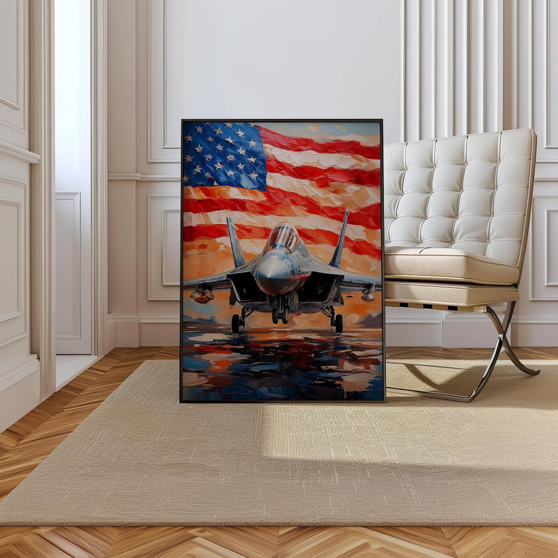 Airforce Painting Fighter Jet US Airforce Pilot Poster Unframed Paper ...