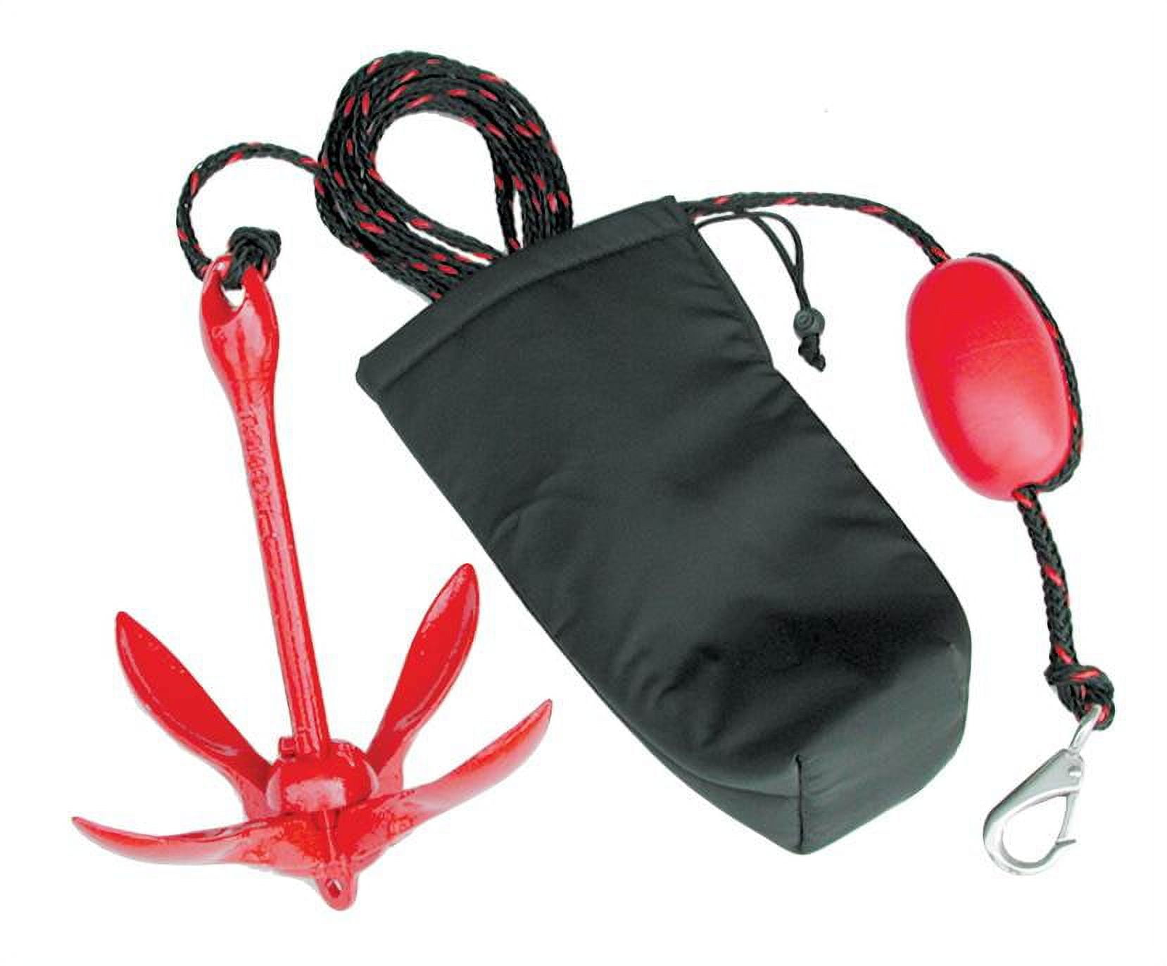 Kwik Tek A-2 Complete Folding Anchor System 4-Fluke Boat Personal Water ...