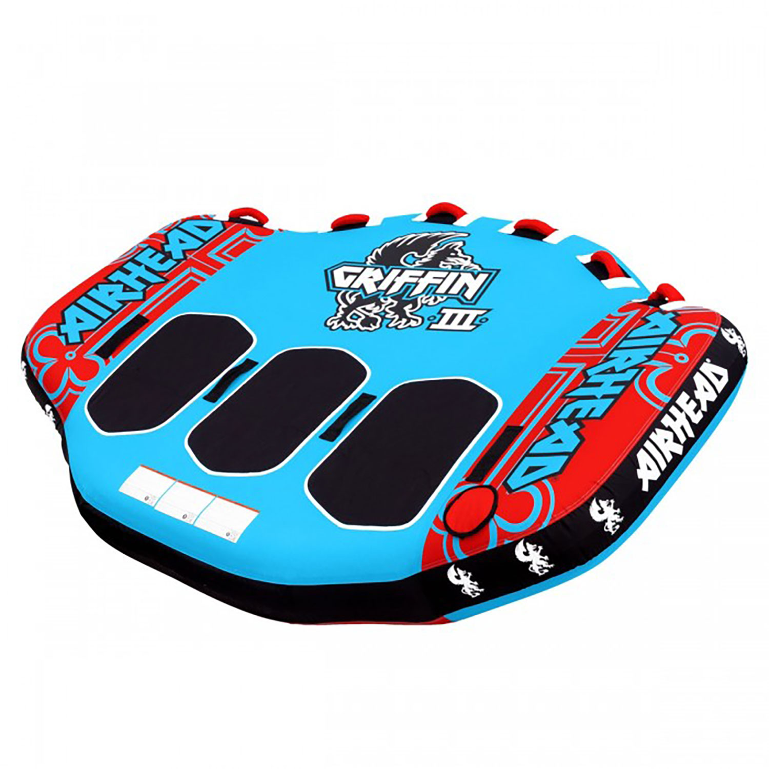 Airhead 3 Rider Challenger Inflatable Towable Boating Water Sports Tube ...