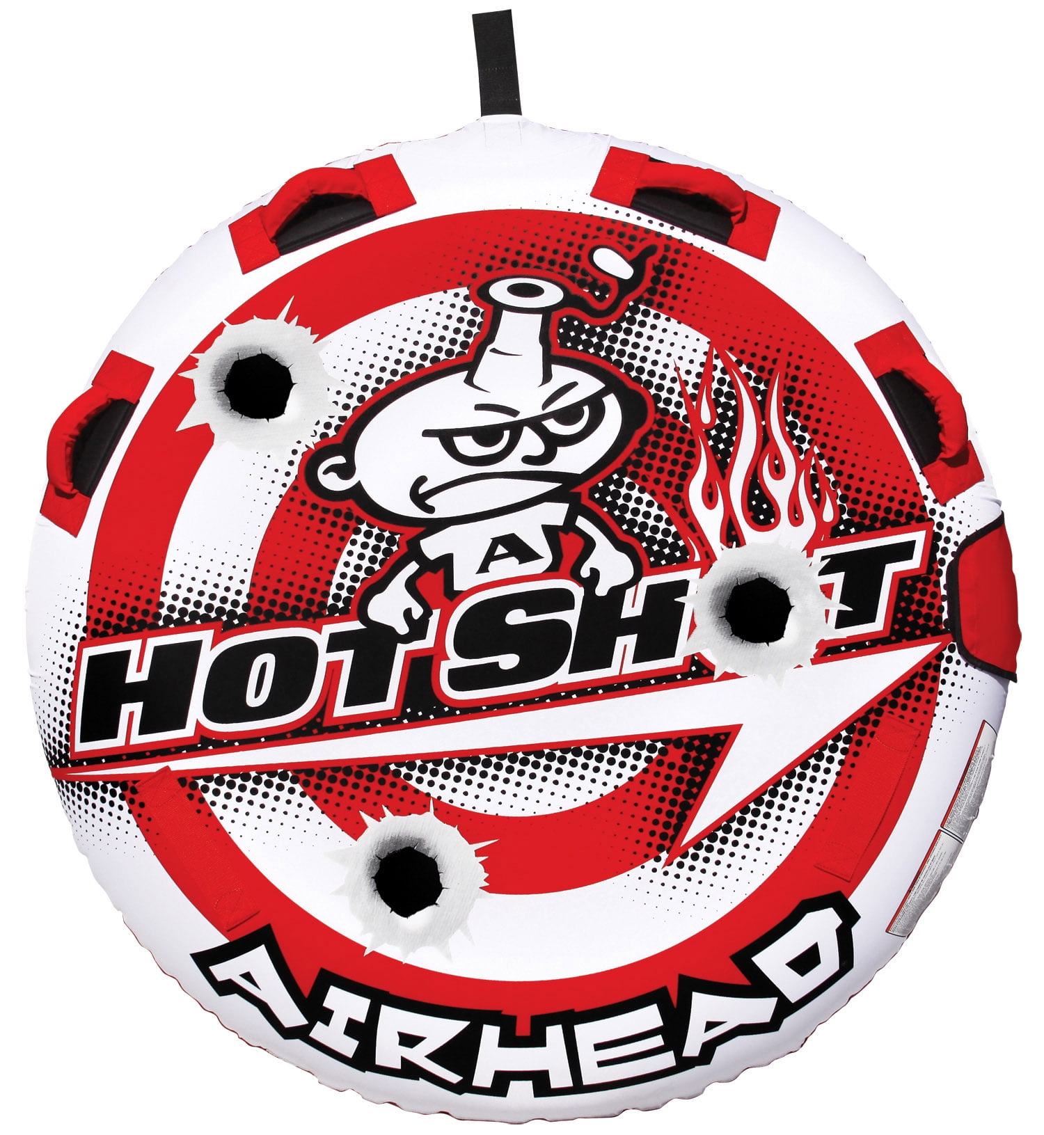 Airhead Hot Shot 2 Inflatable Round Deck Single Rider Towable Tube for ...