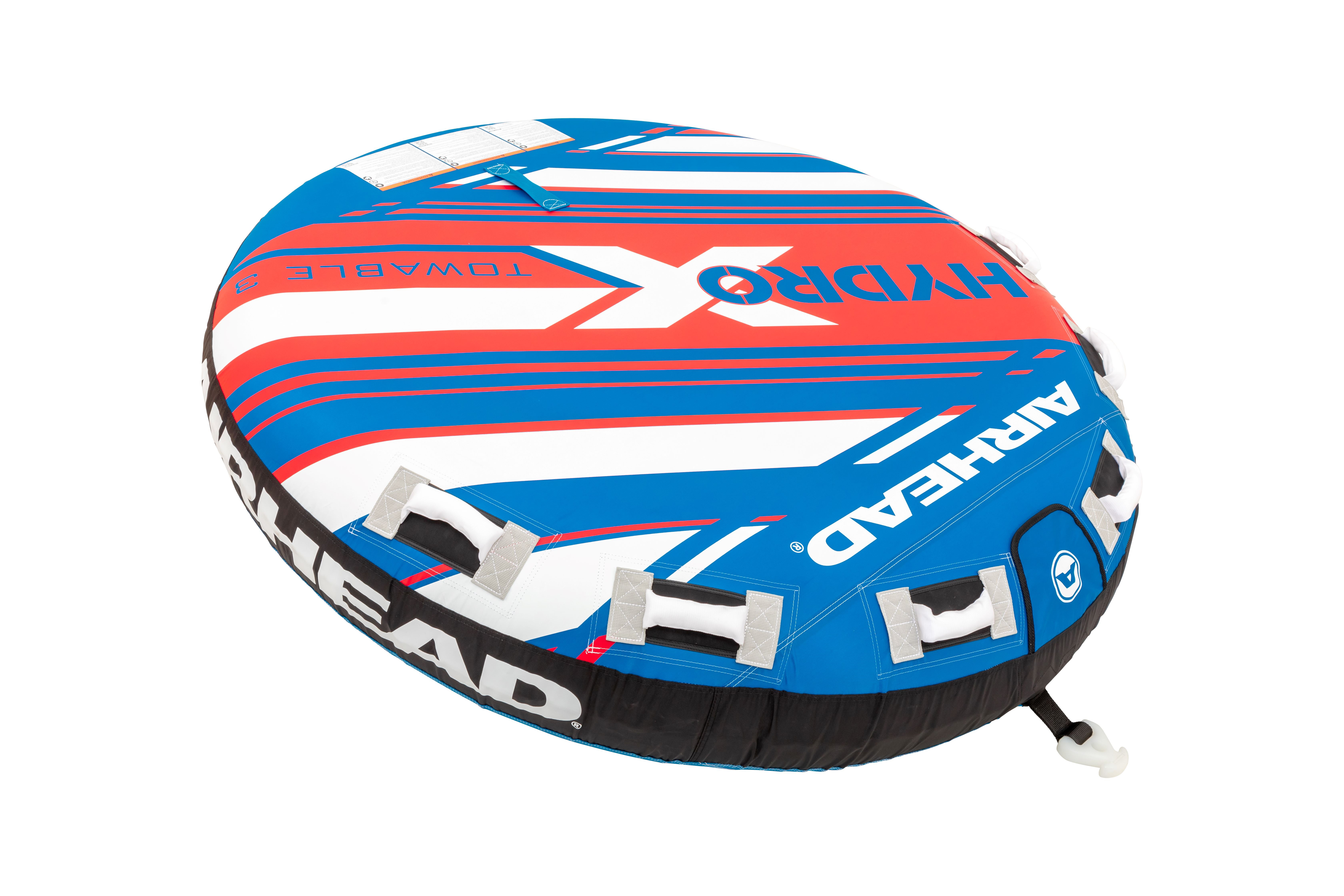 Airhead Hydro X 3-Person Inflatable Water Lake Towable Tube for Boating ...