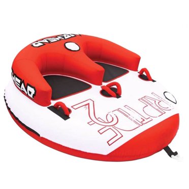 Airhead Mach 2 Two-Person Towable Boat Tube Float, Heavy-Duty Nylon ...