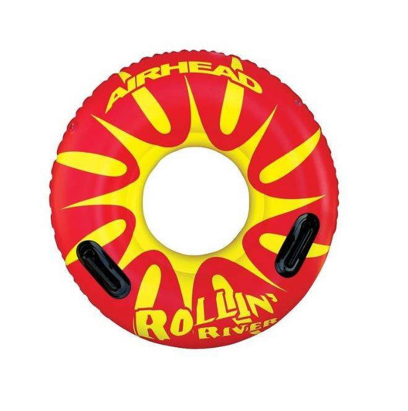 Airhead Rollin' River Single Person Inflatable Pool Lounge Float Tube ...