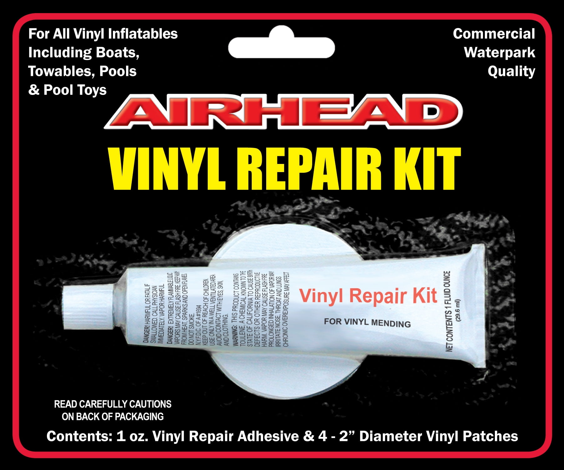 Airhead Vinyl Repair Kit, 1 oz, Automotive Body Filler, 4 Pieces Pack ...