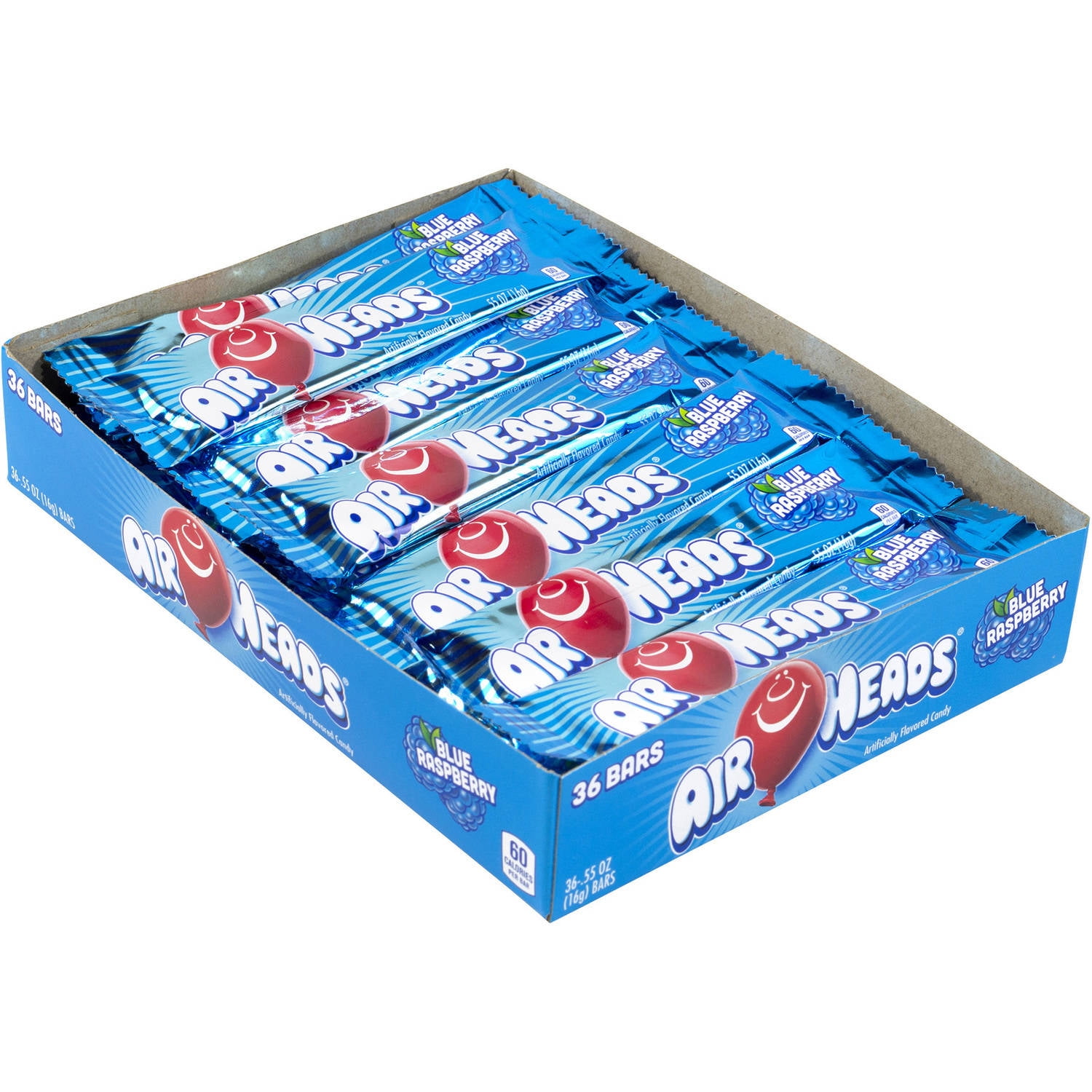 Airheads, Blue Raspberry Fruity Chewy Candy Bar, 12 Oz - Walmart.com