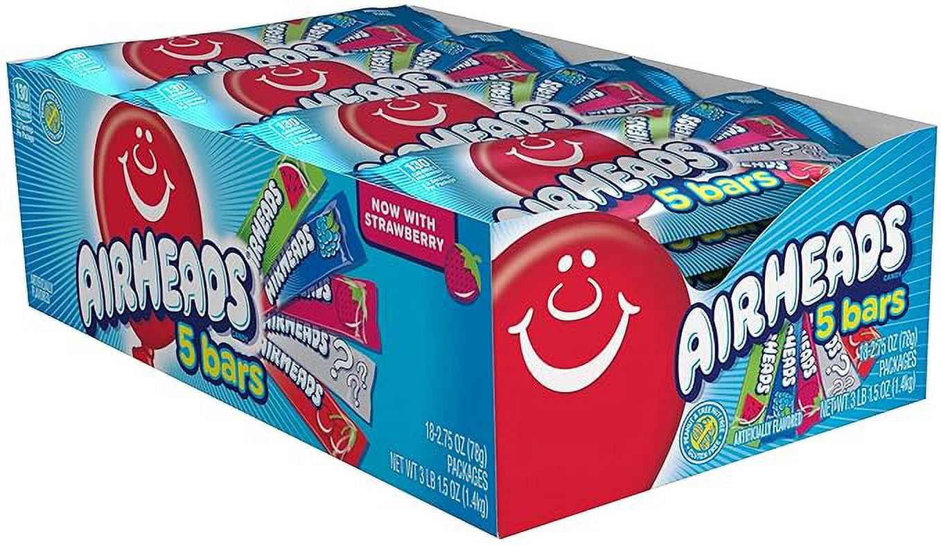 Airheads Candy Bar, 18 count per pack - 8 per case. - Walmart.com