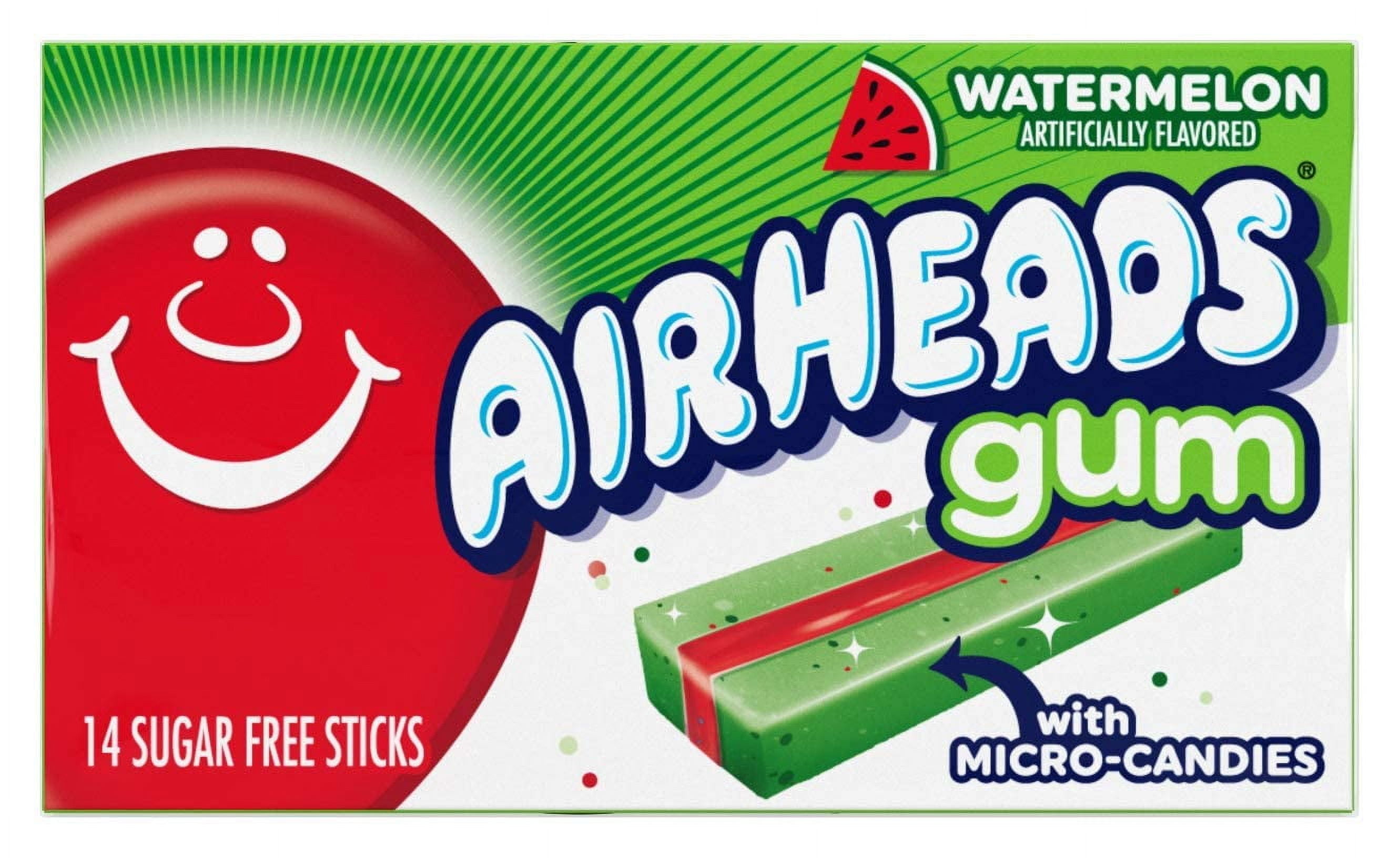 Airheads Candy, Chewing Gum, KEF28 Watermelon Flavor, Sugar Free ...