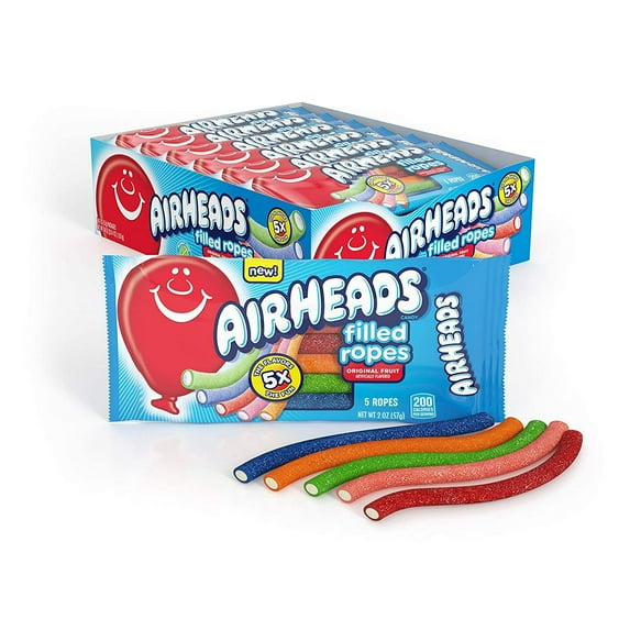 Airheads Candy, Filled Ropes, Original Fruit, Halloween, 2oz Packs, Box ...
