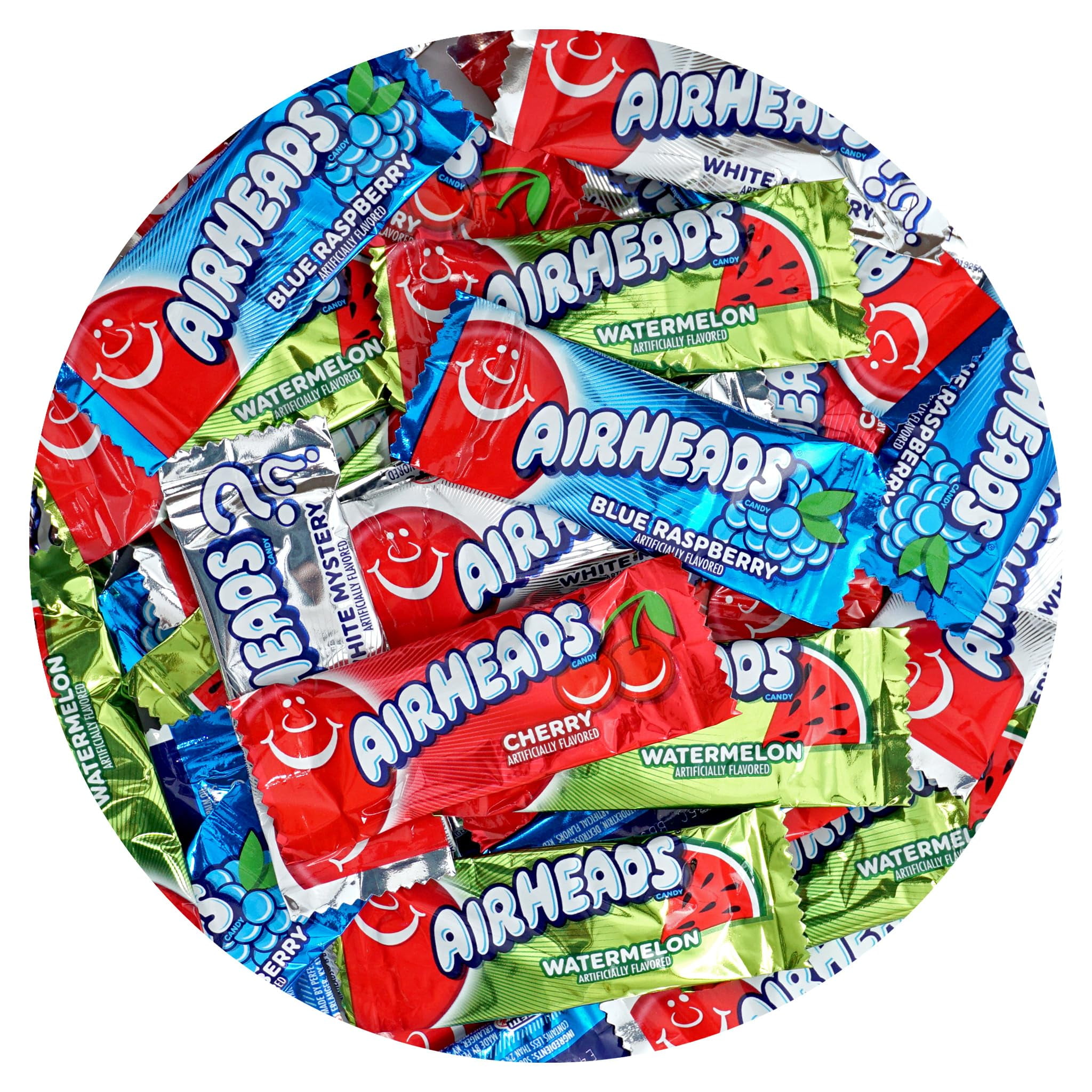 AirHeads Mini Candy Bars Assorted Fruity Flavors 2 Pounds Bulk Pack ...