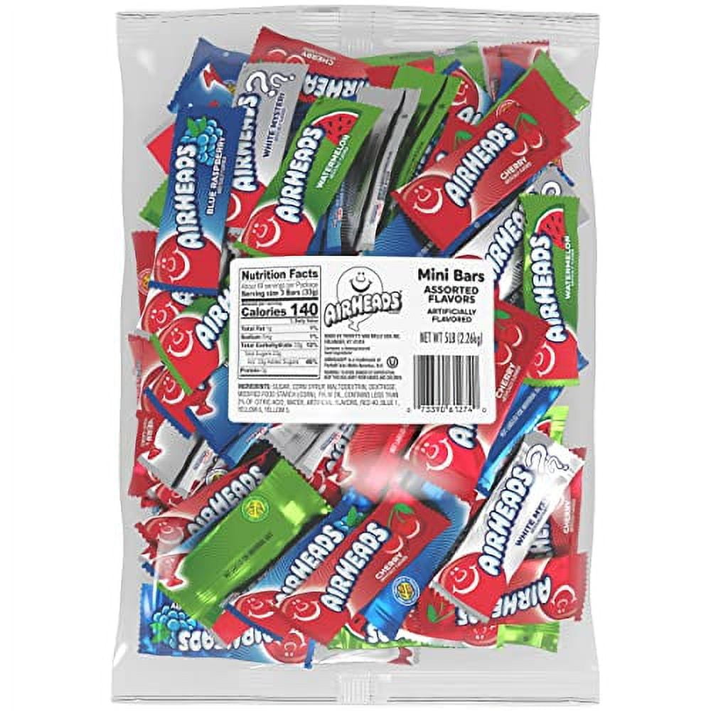 Airheads Candy Mini Bars, Assorted Flavors, Individually Wrapped, Non ...