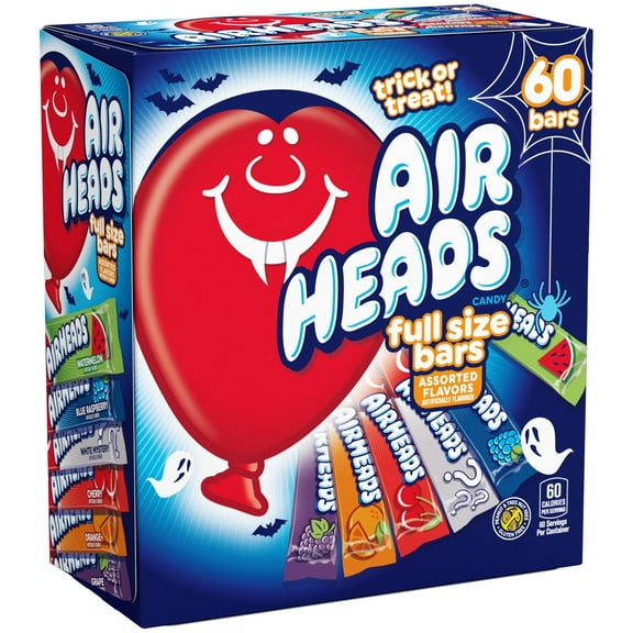 Airheads Mix Pack Party Candy Variety Bag, Assorted Fruit Mini Bars, 12 ...