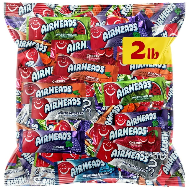 Airheads Mini Bulk, 2 Pound (2 lb) Individually Wrapped, Candy Bulk Mix ...