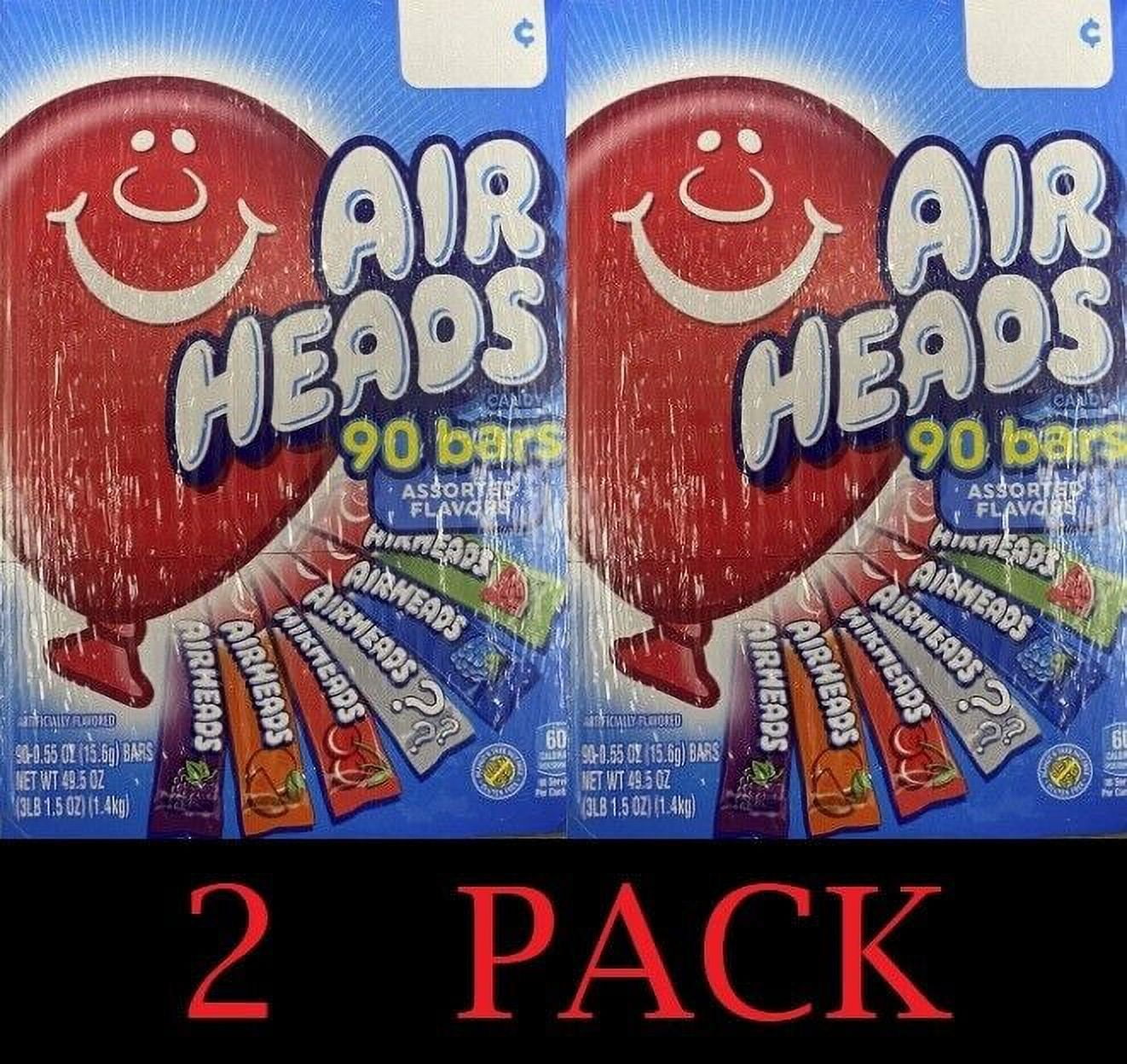 Airheads Variety Pack 90 / .55 Bars Taffy Candy Bars 49.5 oz AST ...